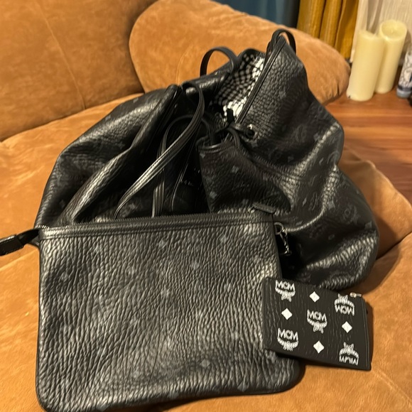 MCM | Bags | Used Mcm Bag Black With Inside Purse And Coin Purse | Poshmark